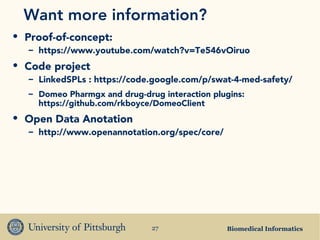 Pharmacogenomics annotation in drug structured product labeling for clinical decision support | PPT