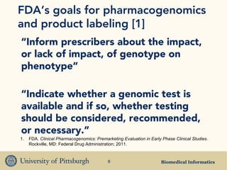 Pharmacogenomics annotation in drug structured product labeling for ...