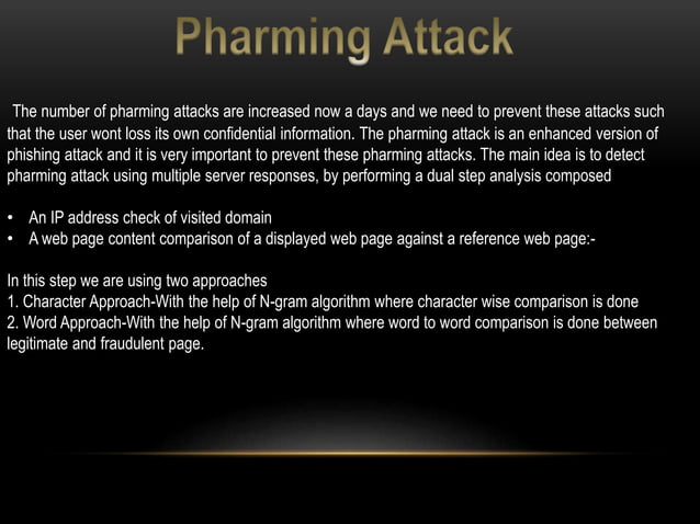 Pharming attack | PPT | Free Download