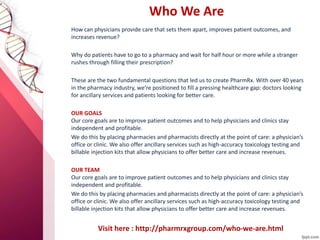 Comprehensive pharmacy services | Point of care | PPT