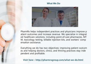 Comprehensive pharmacy services | Point of care | PPTX