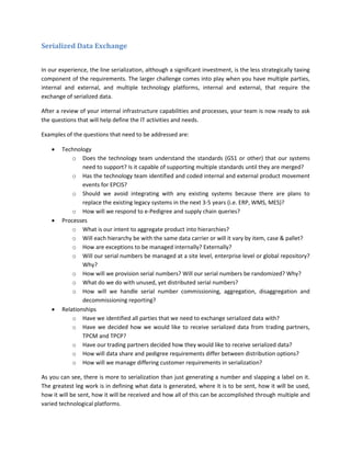 Pharmaceutical Serialization Strategic Planning Guide | PDF
