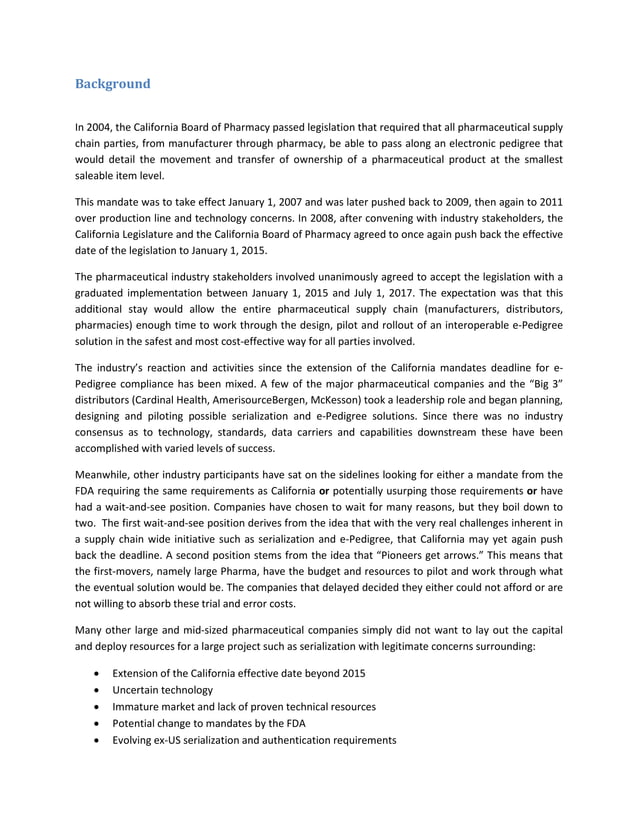 Pharmaceutical Serialization Strategic Planning Guide | PDF