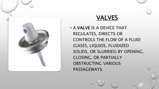 Aerosols Valve assembly & types of containers | PPTX