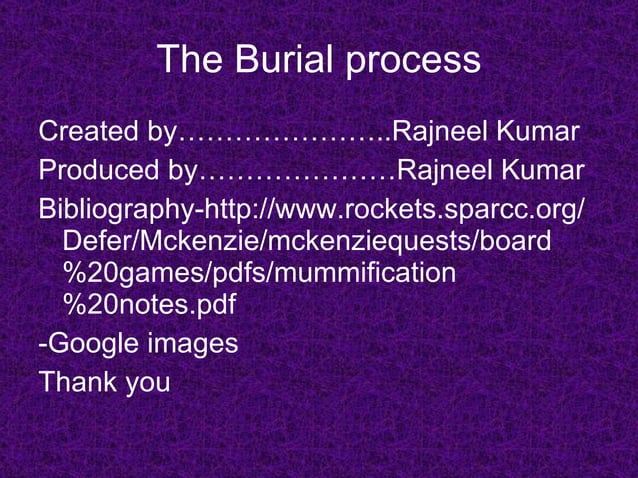 Burial Process | PPT