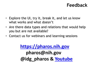 Pharos: A Torch to Use in Your Journey in the Dark Genome | PPT