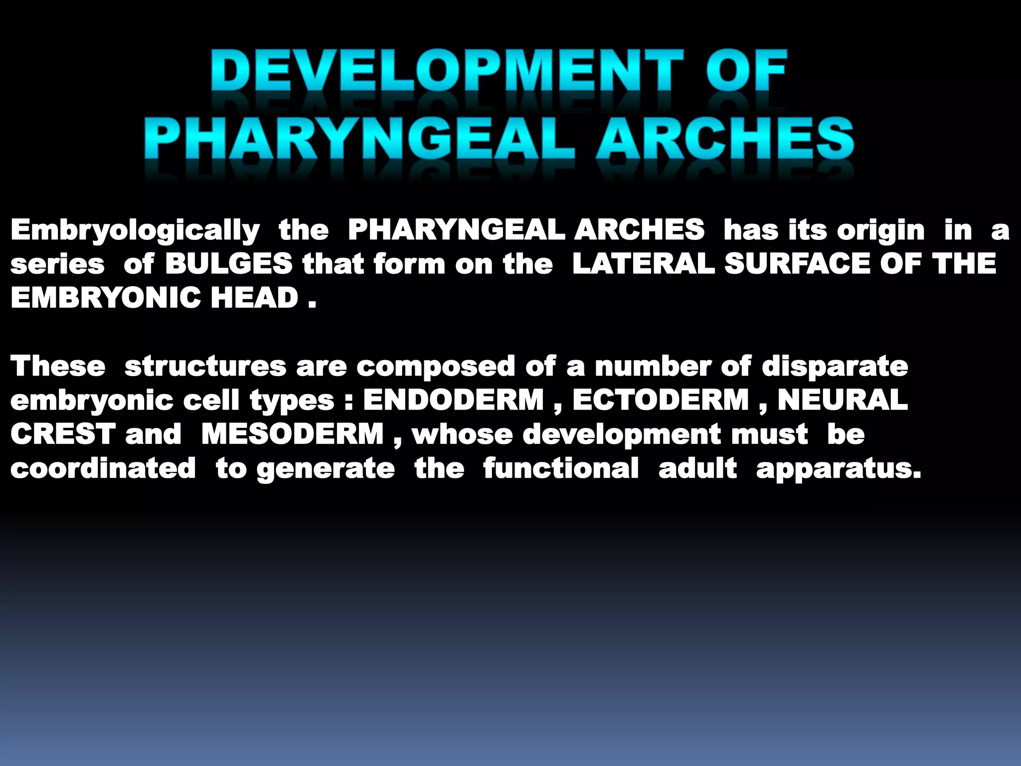 Pharyngeal arches 1 | PPTX