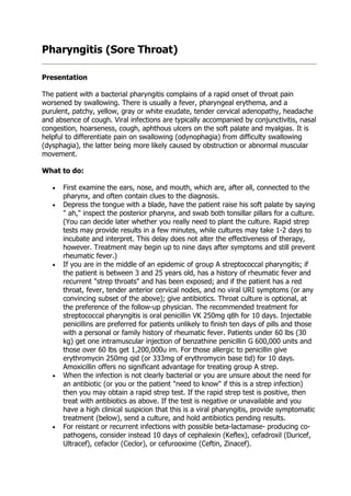 Pharyngitis | DOC | Ear, Nose and Throat Conditions | Diseases and ...