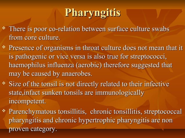 Pharyngitis | PPT | Ear, Nose and Throat Conditions | Diseases and Conditions