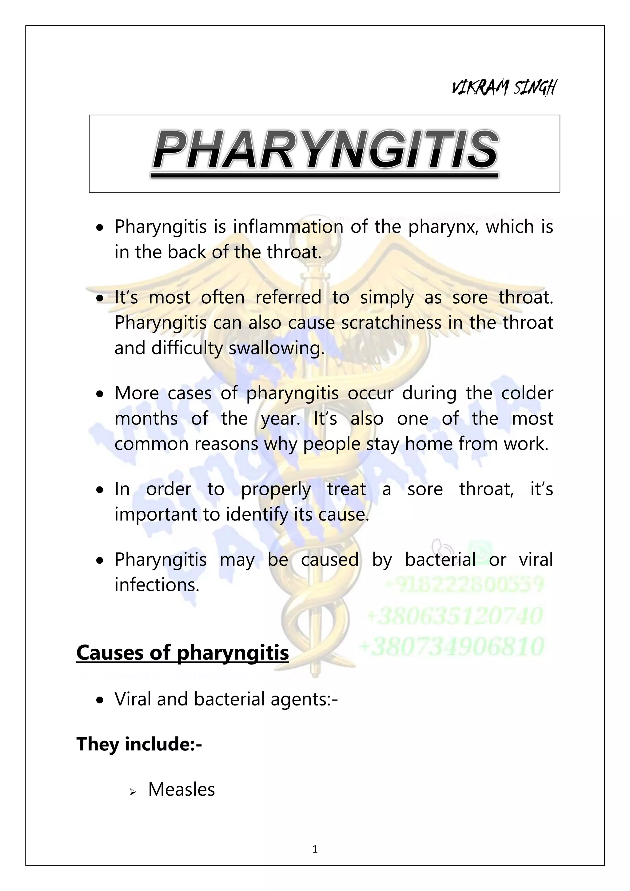 Pharyngitis | PDF