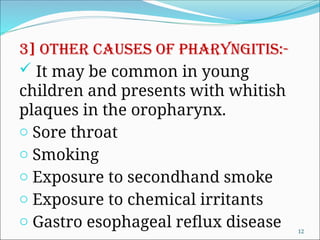 PHARYNGITIS FOR BSC NSG, GNM,MSC NURSING | PPTX