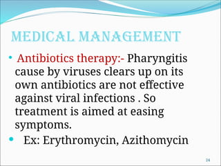 PHARYNGITIS FOR BSC NSG, GNM,MSC NURSING | PPTX