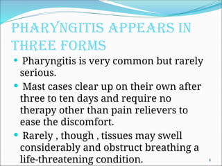 PHARYNGITIS FOR BSC NSG, GNM,MSC NURSING | PPTX