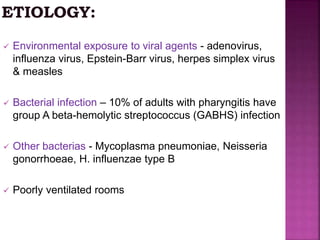 Pharyngitis & labyrinthitis | PPT