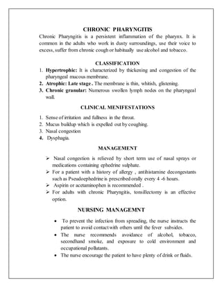 Pharyngitis nikku | DOCX | Ear, Nose and Throat Conditions | Diseases ...