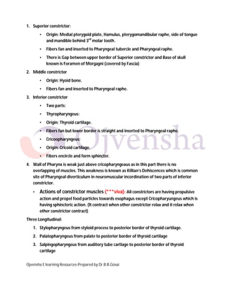 Pharynx dr.gosai | PDF