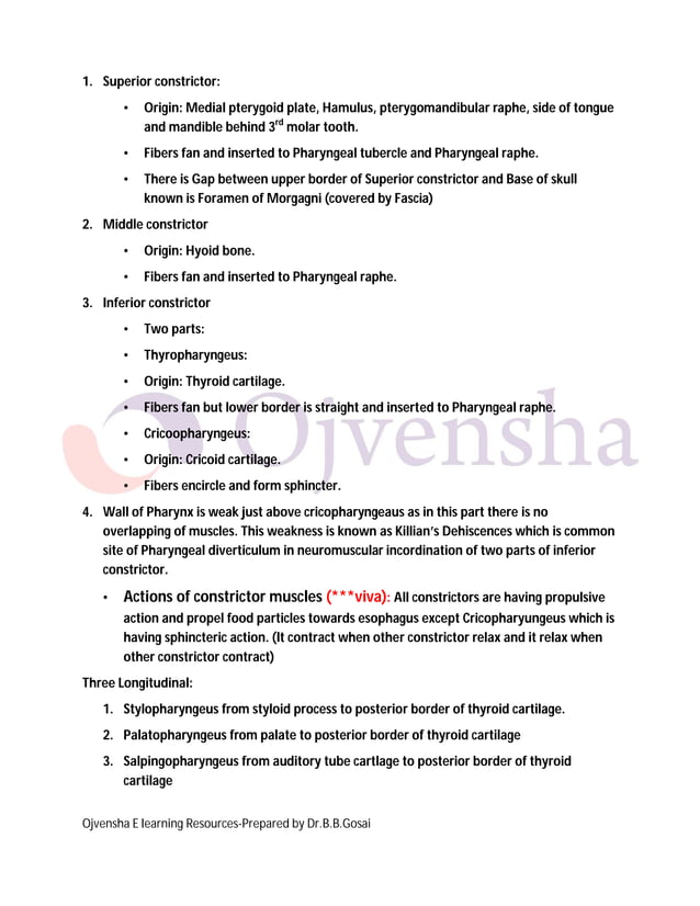 Pharynx dr.gosai | PDF | Ear, Nose and Throat Conditions | Diseases and Conditions