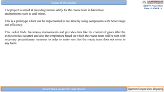 project presentation of smart jacket for coal miners | PPTX