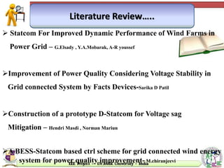 Statcom control system of grid connected wind energy system | PPT