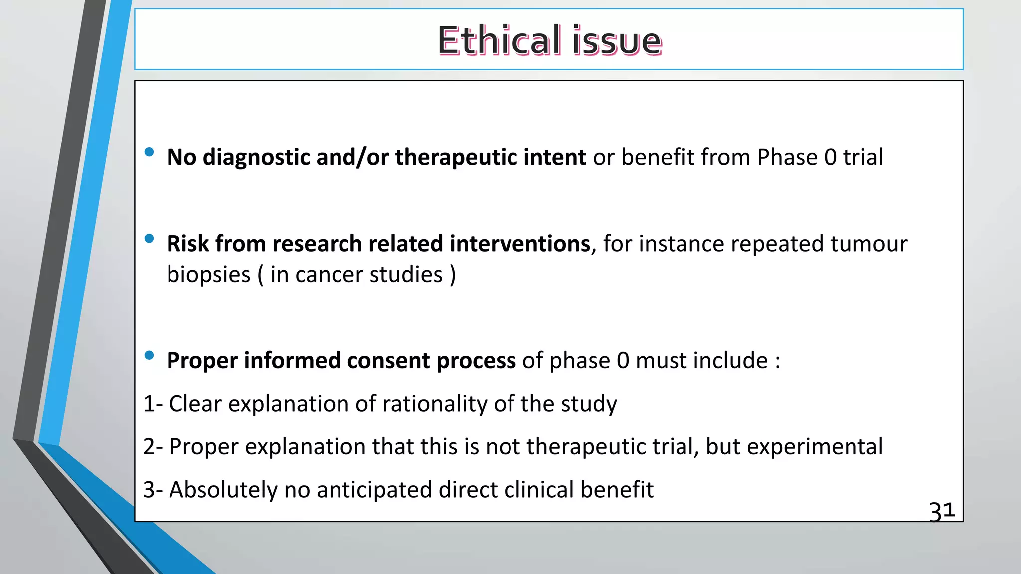 Phase 0 and Phase 1 clinical trial | PPTX