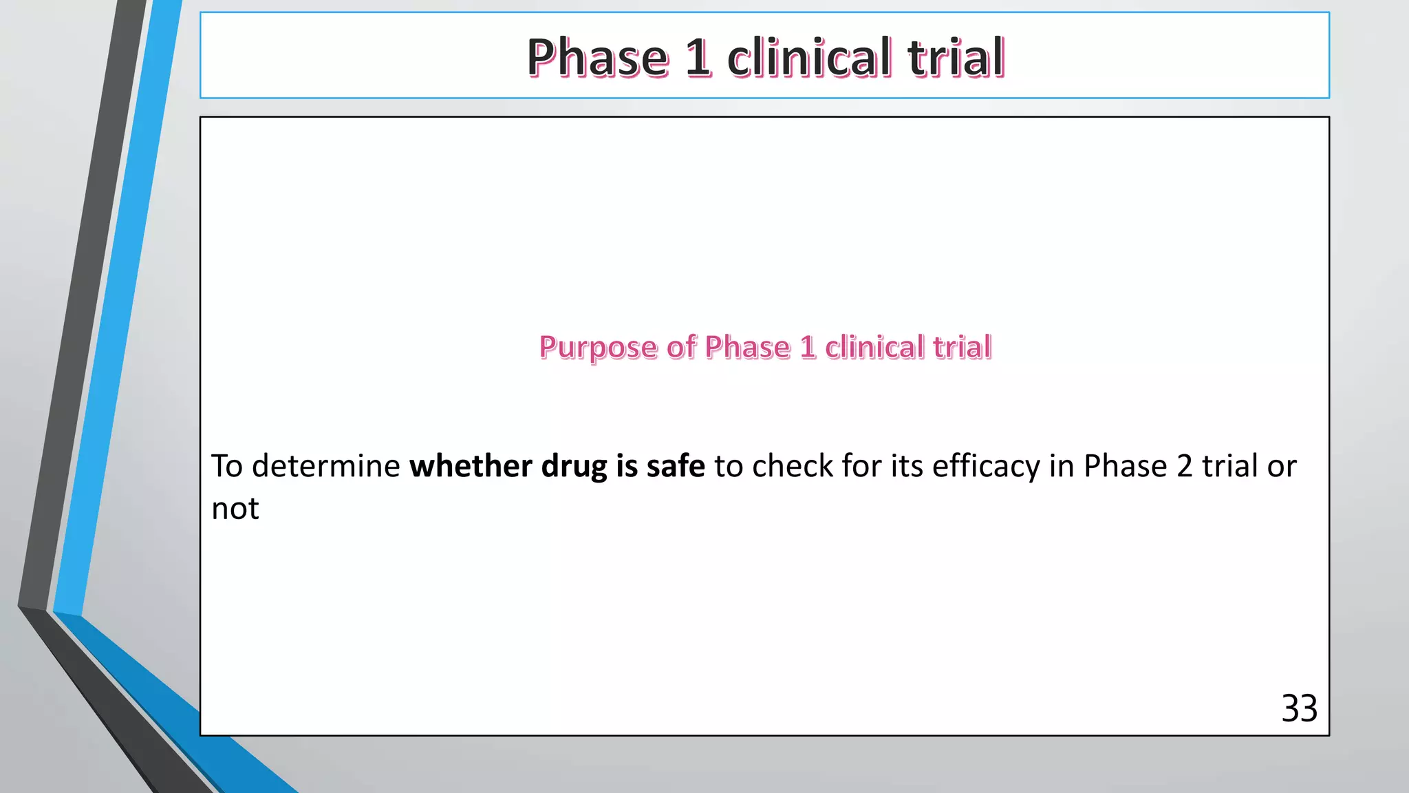 Phase 0 and Phase 1 clinical trial | PPTX