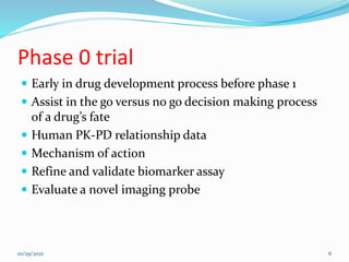Phase 0 & i clinical trial designing,conduct &challenges | PPTX