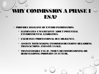 Phase 1 Environmental Site Assessment | PPT