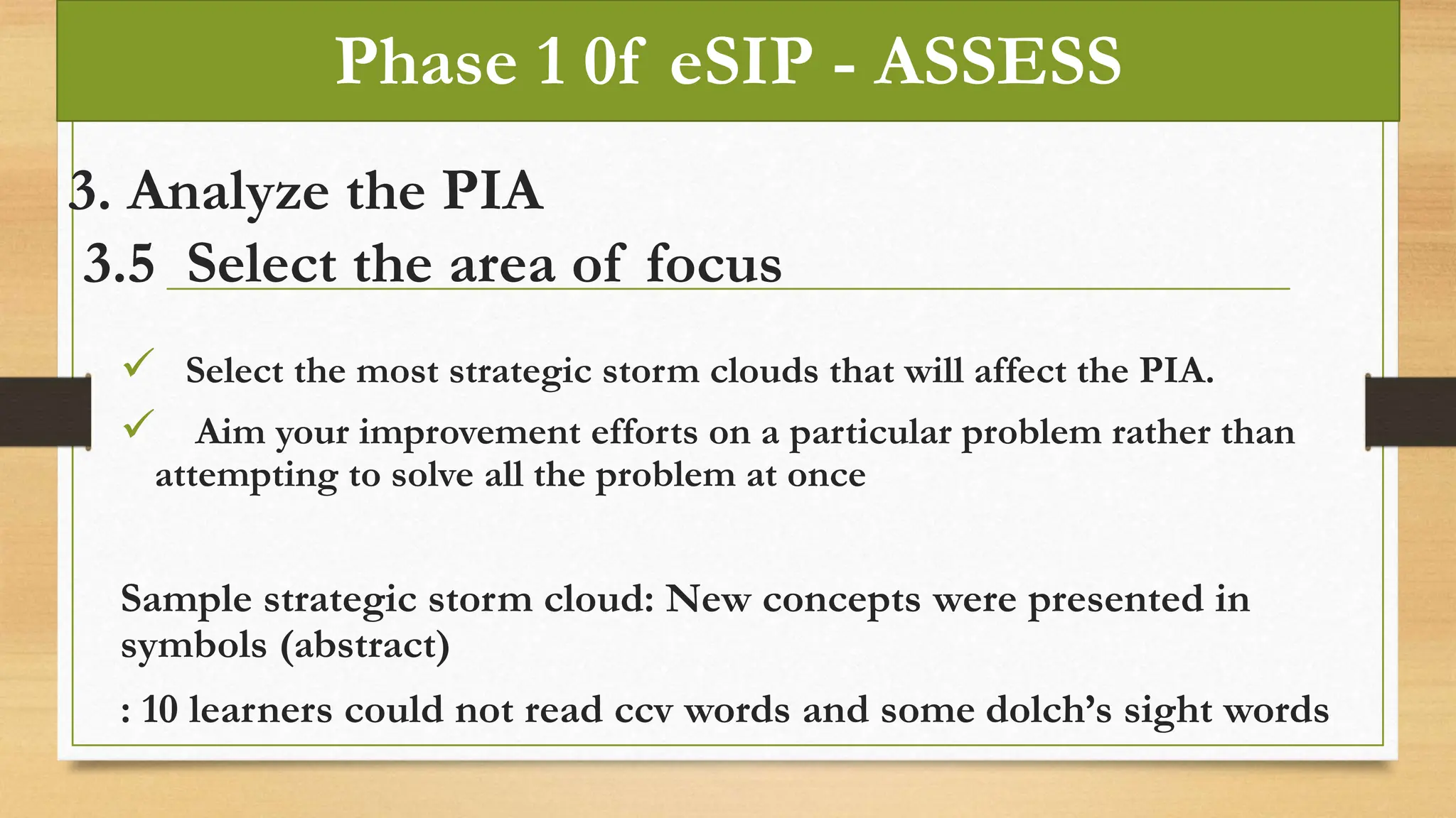 Phase 1 of enhanced School Improvement Plan | PPTX