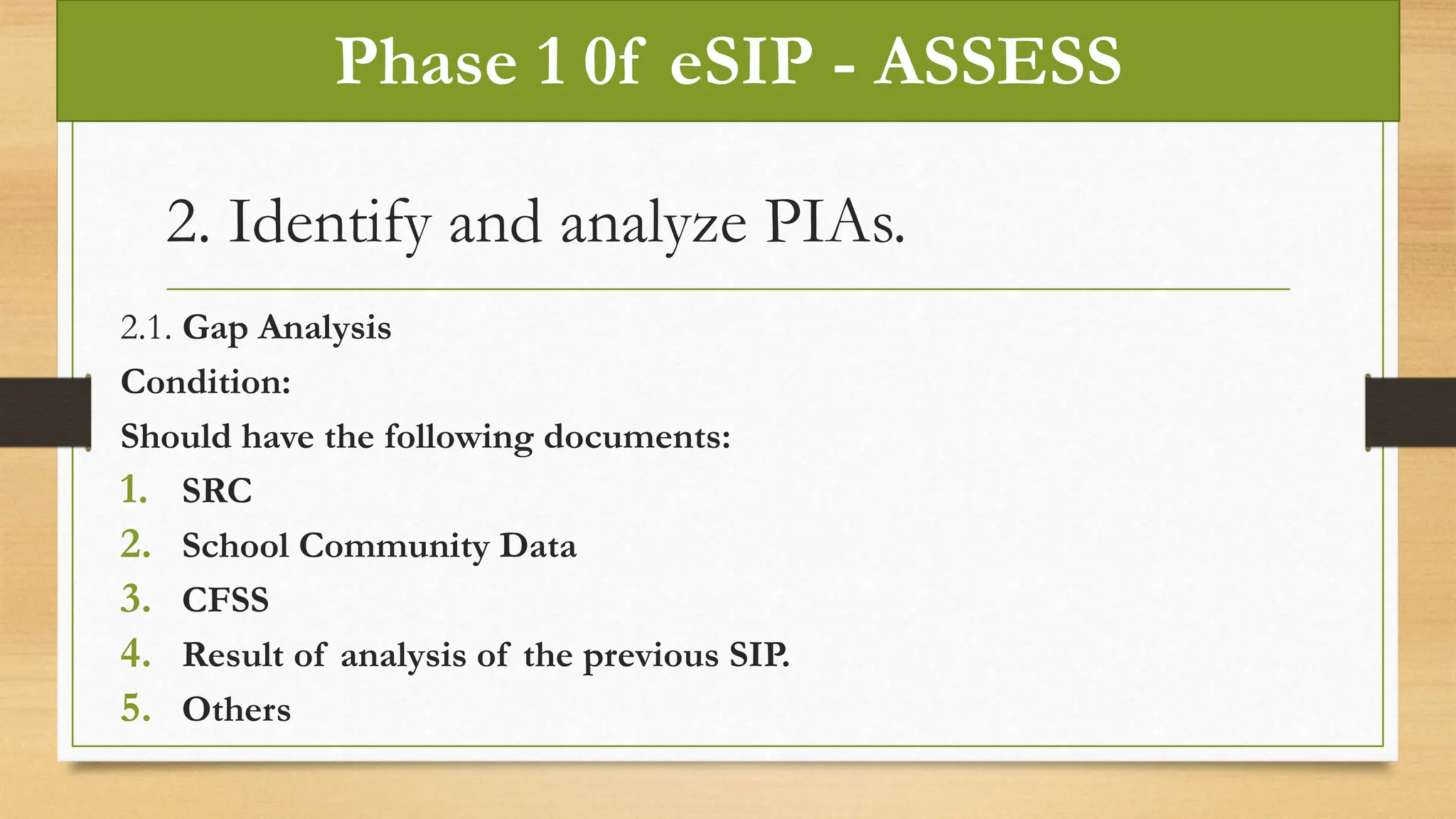Phase 1 of enhanced School Improvement Plan | PPTX