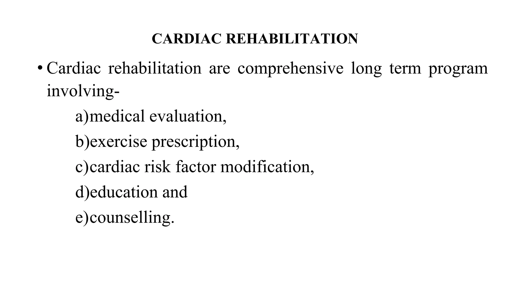Phase 1of cardiac rehabilitation ppt x | PPTX