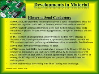 Materials, Semi-conductors and Micro-Chips | PPTX