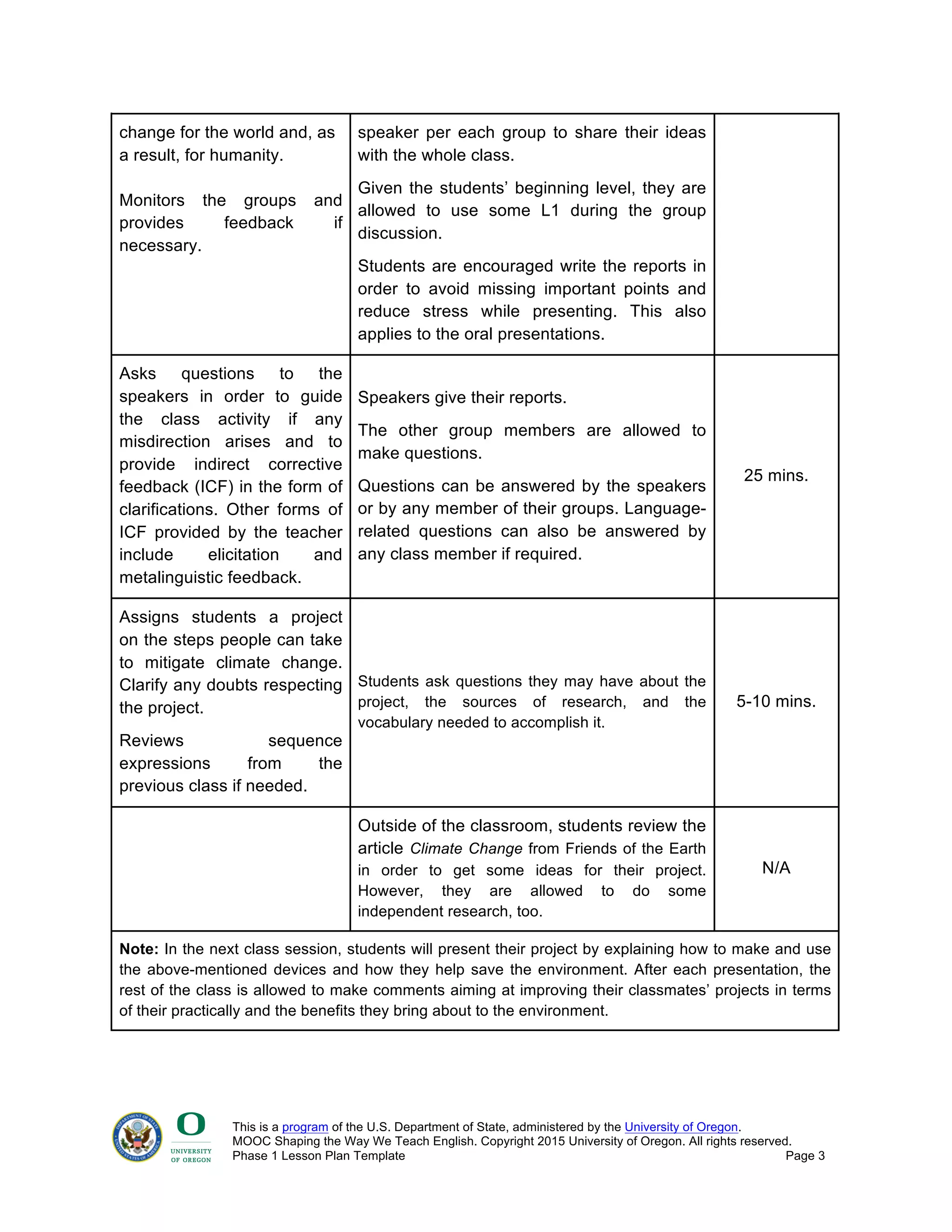 Lesson Plan on Climate Change | PDF