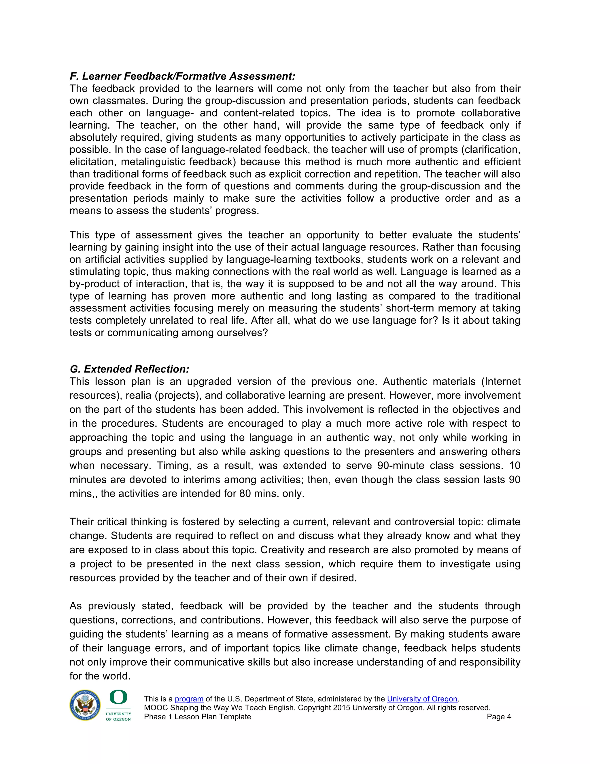 Lesson Plan on Climate Change | PDF