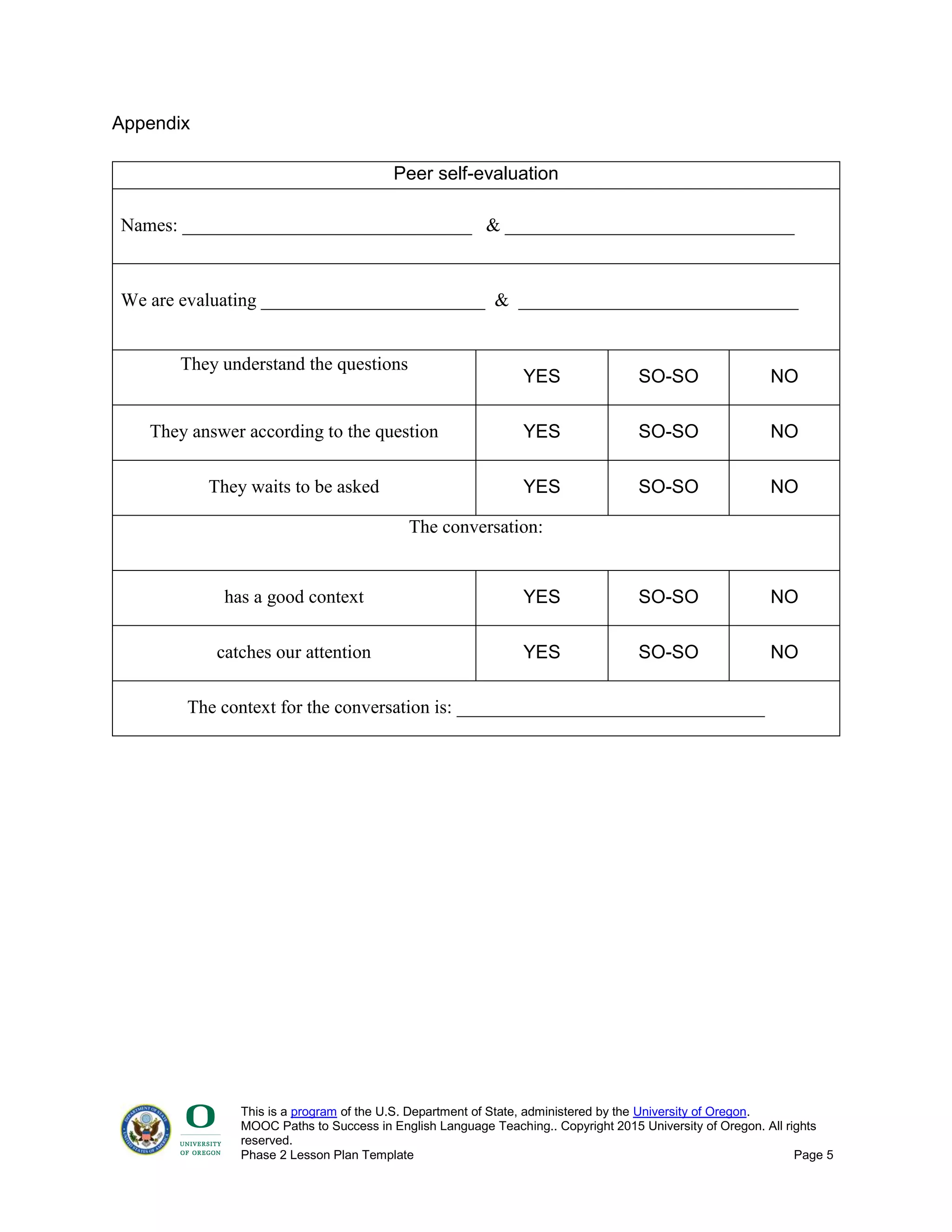 Phase 2 lesson plan template paths to success in english language ...