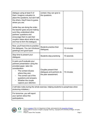 Phase 2 lesson plan template paths to success in english language ...