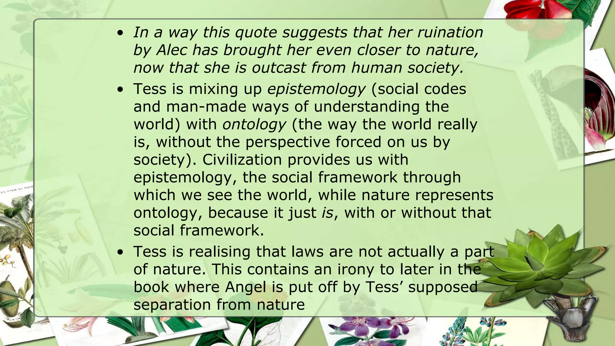 Tess of the D'Urbervilles - Quotes and Analysis - Phase 2 | PPTX