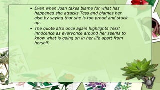 Tess of the D'Urbervilles - Quotes and Analysis - Phase 2 | PPTX