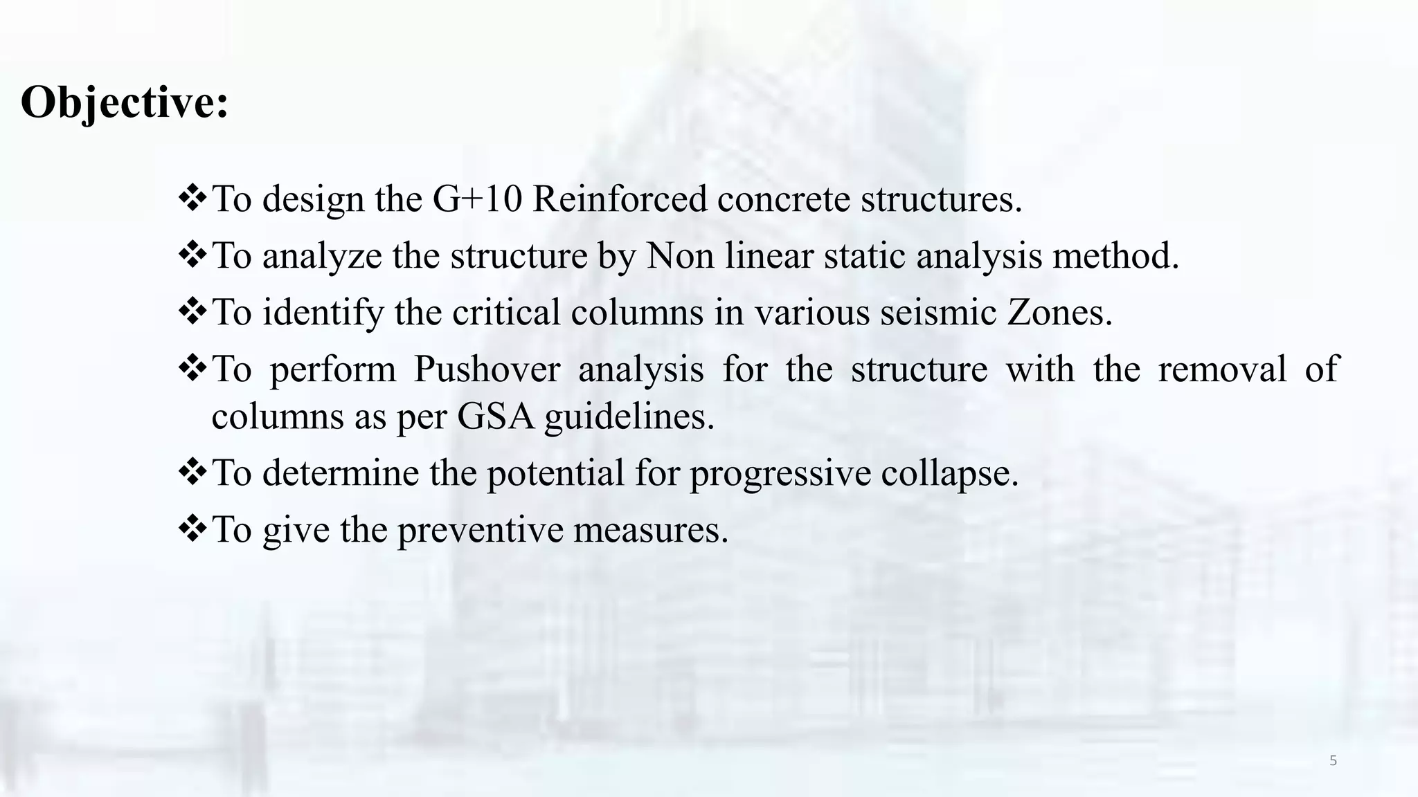 Progressive Collapse Of Reinforced Concrete Structures Using Etabs Pptx Civil Engineering