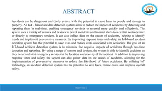 an IoT based automated accident alert system | PPTX