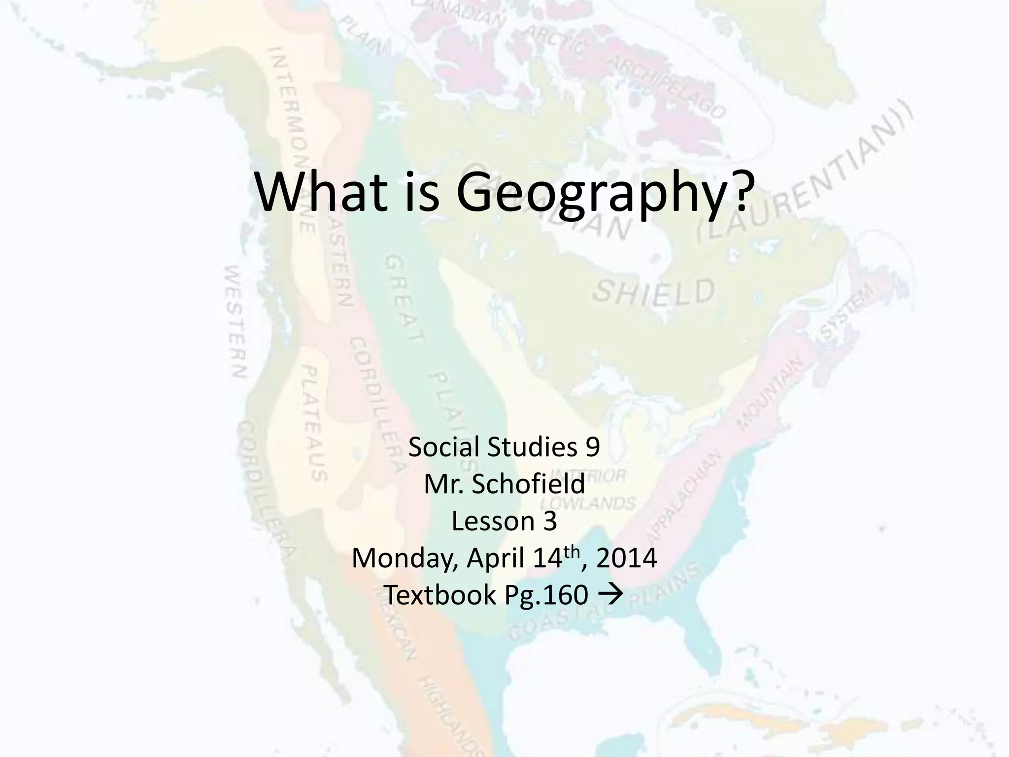 Regional Geography - Terms and Concepts | PPTX