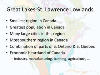 Great Lakes-St. Lawrence Lowlands Region | PPTX