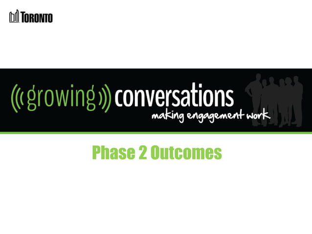 Growing Conversations Phase 2 update presentation | PPTX | Events
