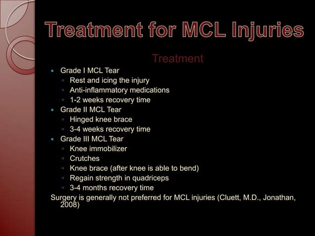 Injuries to ACL, PCL, and MCL | PPTX