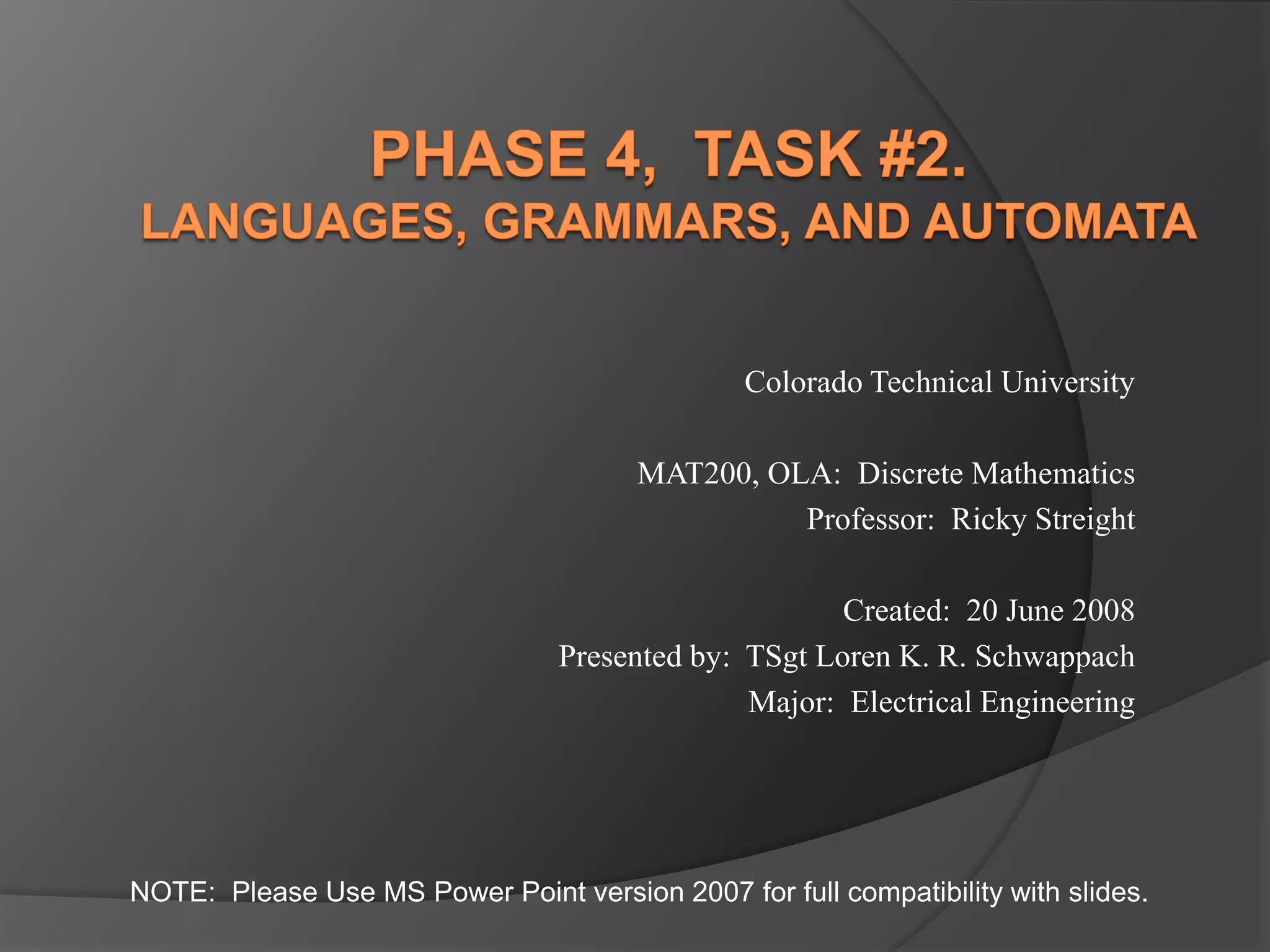 Phase 4 task 2 - schwappach | PPT