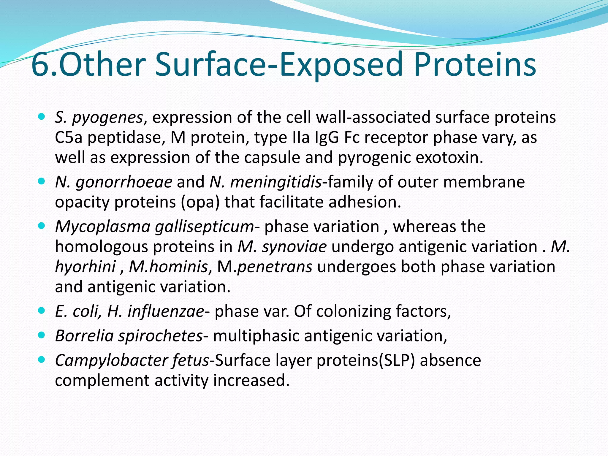 Phase and antigenic variations in bacteria | PPTX