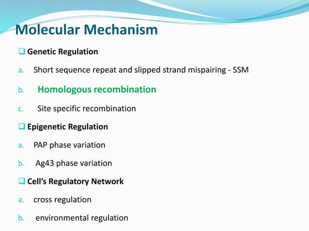 Phase and antigenic variations in bacteria | PPTX