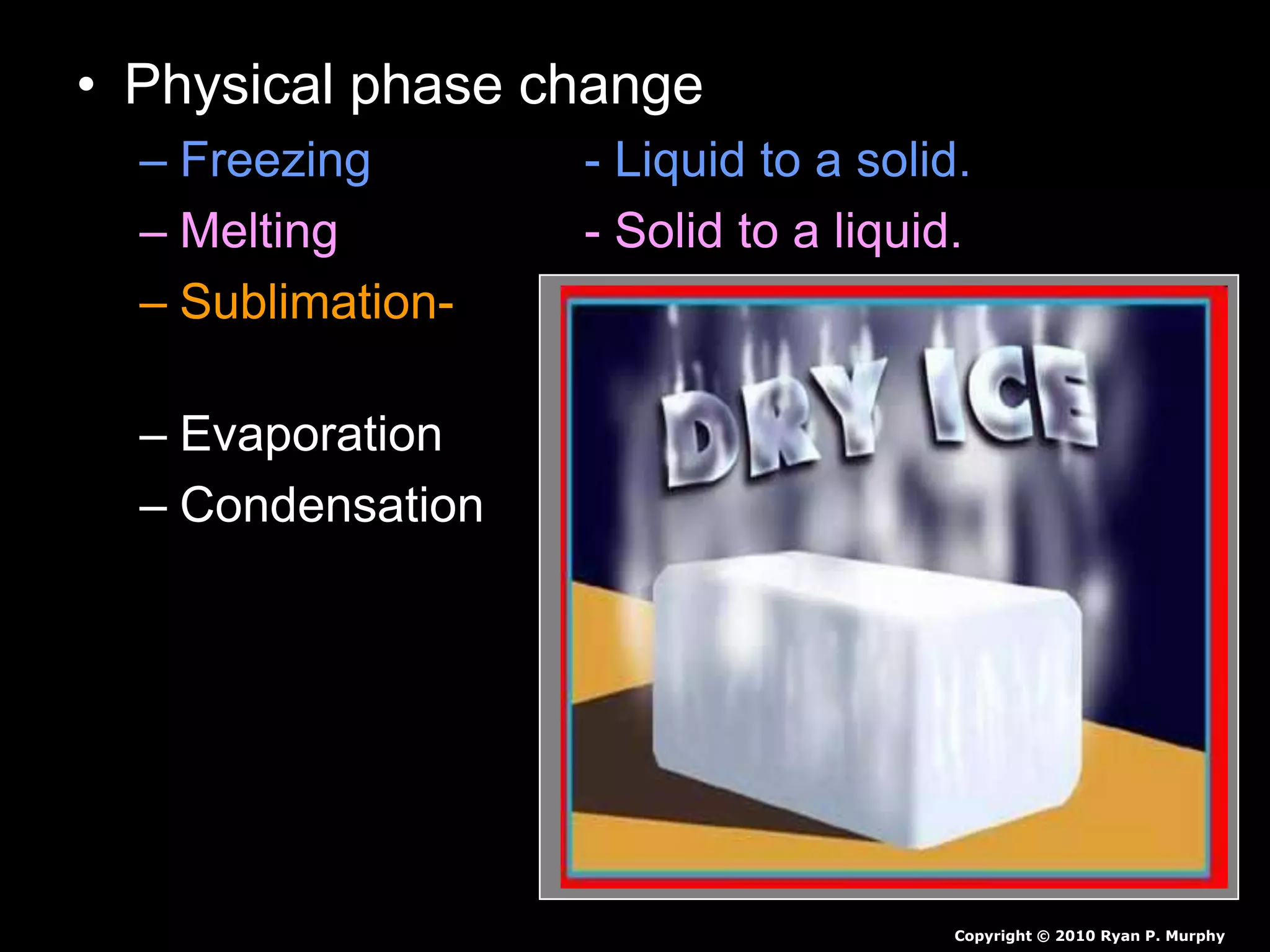 Phase Change, Physical Change, Chemical Change, Physical Science Lesson ...