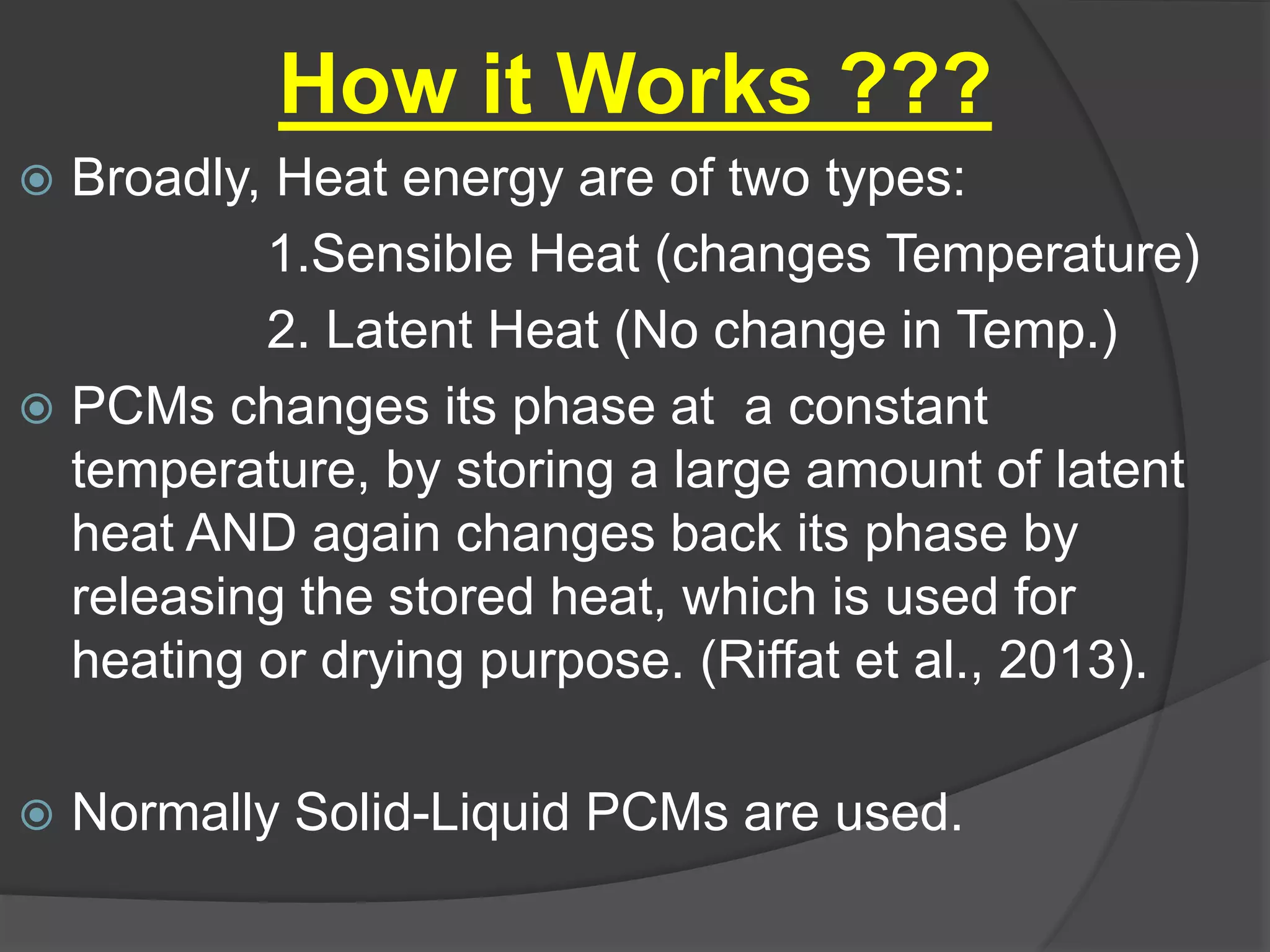 Phase Change Material (PCM) as an introductory review of solar drying ...
