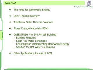 Phase change materials in renewable energy | PPTX