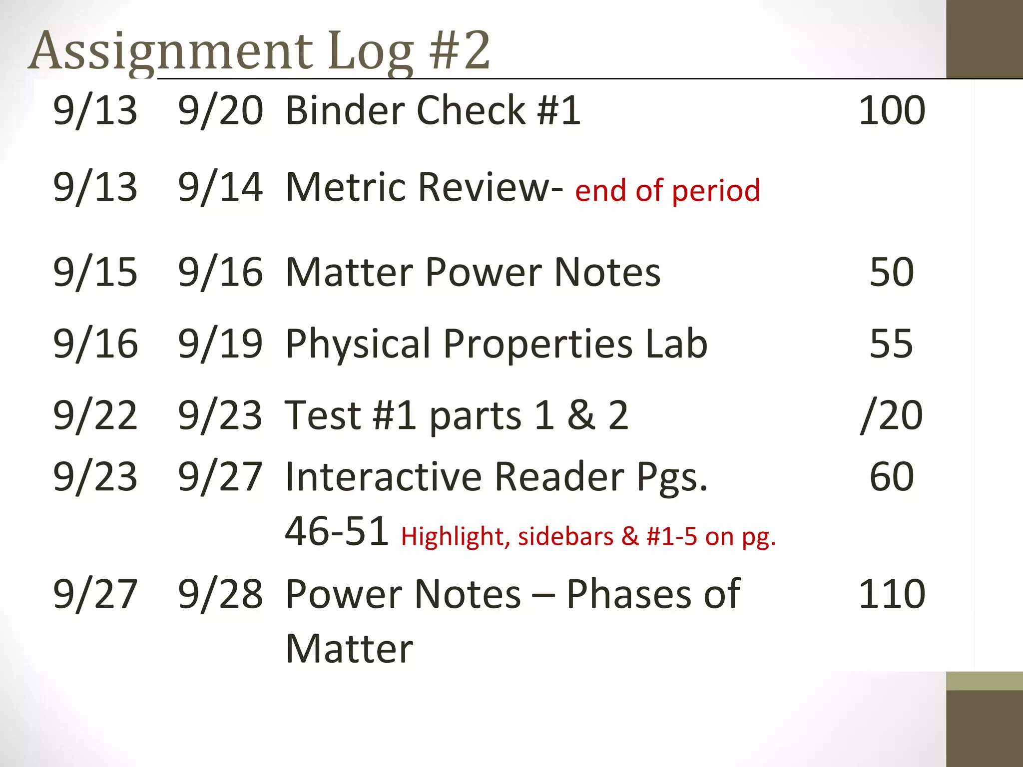 Power Notes - Phase Changes | PPT